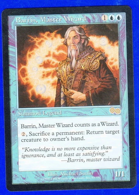 BARRIN, MASTER WIZARD - Urza's Saga 1998 - Near Mint - Magic the ...