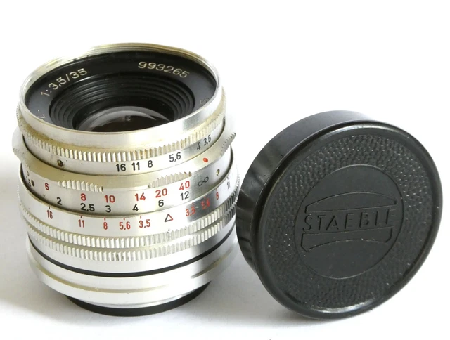STAEBLE LINEOGON -L- 35mm f3.5 lens for Leica. LTM M39 wide angle RARE ...