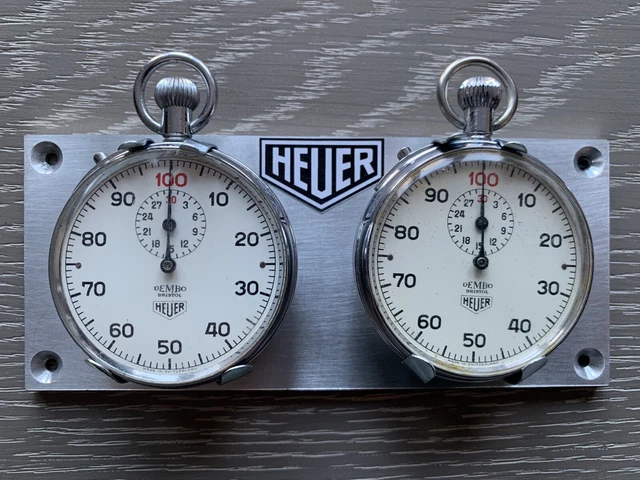 1960’S HEUER DEMBO Stopwatch Panel Heuer Chronometers Dashboard Rally Timer 120 £375.00 ...