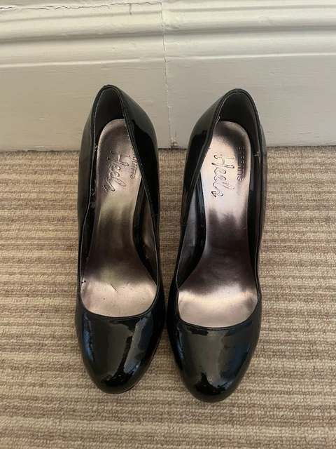 LADIES BARRETT’S PATENT Black High Heeled Court Shoes: UK Size 5 £18.90 ...