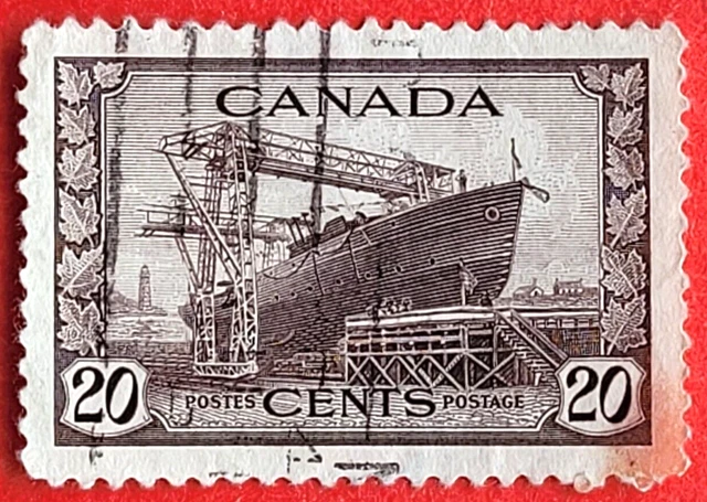 CANADA STAMP #260 "King George VI War Issue Corvette" Used $0.99 ...