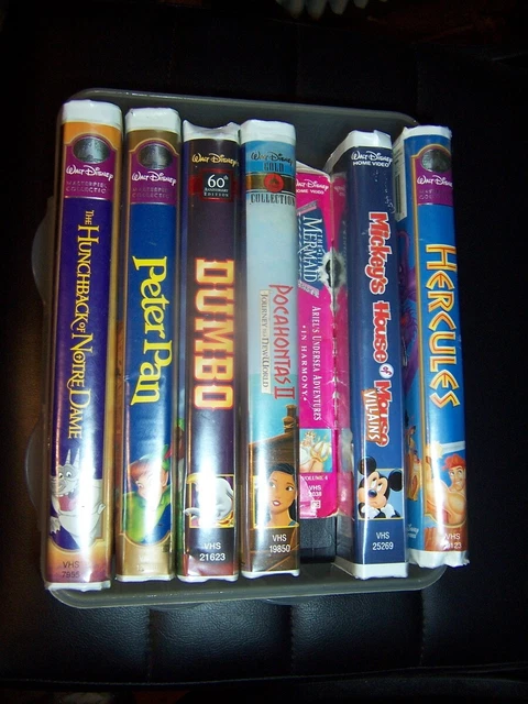 WALT DISNEY VHS lot masterpiece and Dumbo Peter Pan Hunchback ...