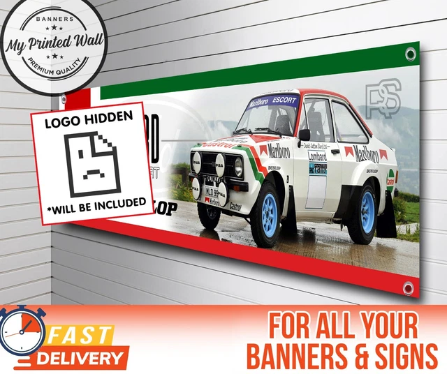 FORD ESCORT MK2 Castrol Rally Car banner for WORKSHOP, Garage, Showroom ...