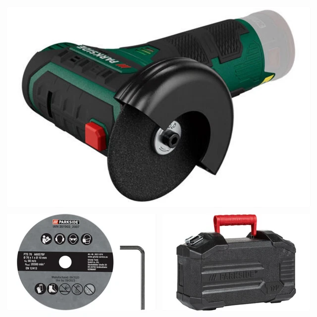 PARKSIDE 12V CORDLESS Mini Angle Grinder Ø76mm - Without Battery ...