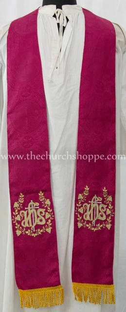 CHASUBLE GOTHIQUE SOMBRE Avec Ensemble De Stole Casula IHS EUR 88,21 ...