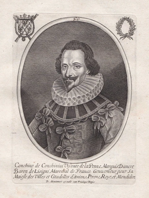 CONCINO CONCINI MARQUIS d'Ancre Terranvova Portrait Kupferstich etching ...