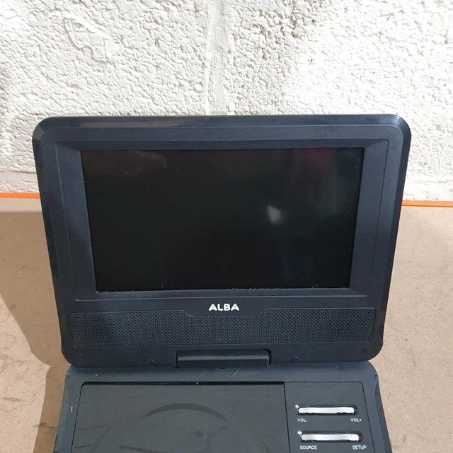 ALBA CDVD7SW BLACK 7" Swivel Screen Rechargeable Battery Portable DVD ...