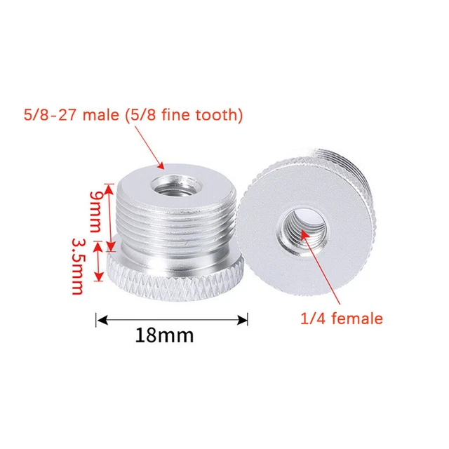 MICROPHONE STAND CONVERSION Screws 1/4" to 5/8" Thread Screw Mount Adapter $4.69 - PicClick AU