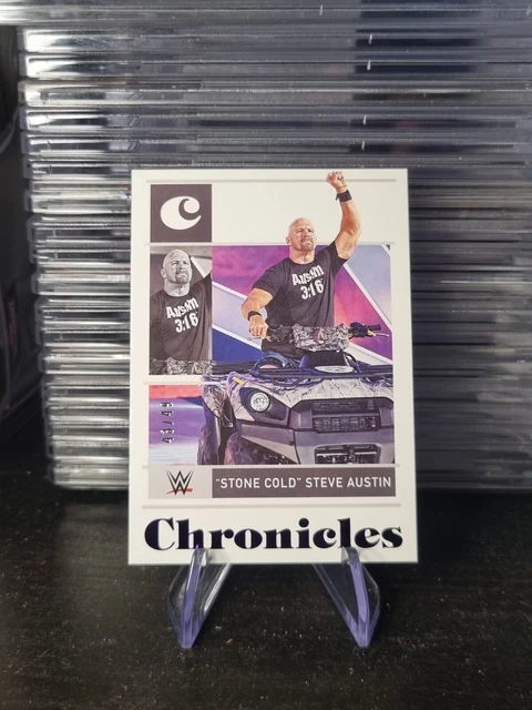 2022 PANINI WWE Chronicles "STONE COLD" STEVE AUSTIN BASE CARD #/49 EUR ...