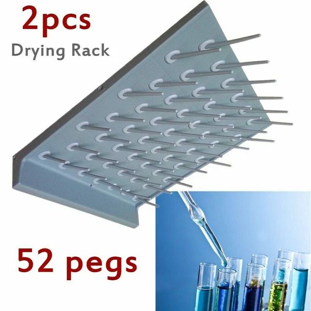 LABORATORY DRYING RACK, Peg Board, Drying Rack,27/52 Pegs Lab Glassware ...