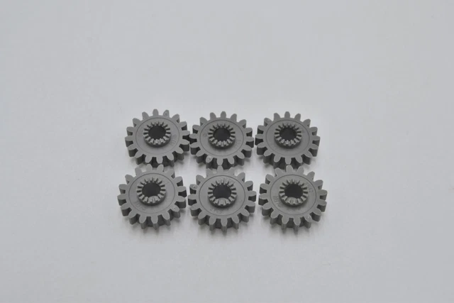 LEGO 6 X Gear Old Dark Grey Dark Gray Technic Gear 16 Tooth With Clutch ...