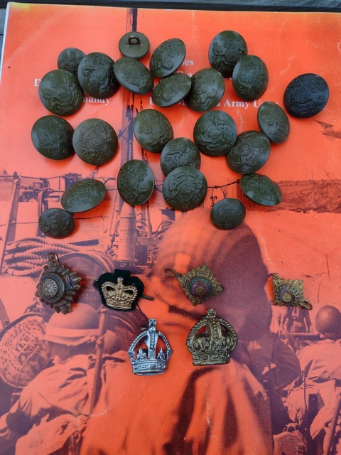 KINGS CROWN WW2 British Army General Service Economy Buttons + Others £ ...