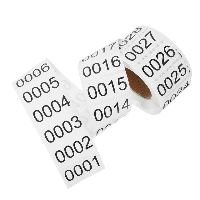 SERIAL NUMBER STICKER Inventory Label Consecutively Numbered Labels $18 ...