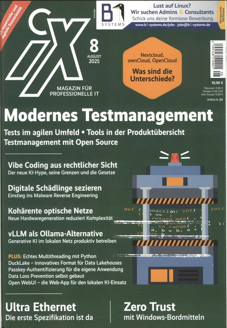 IX 8/2025: TESTMANAGMT, Vibe Coding, Malware Reverse Engineering, Ultra ...