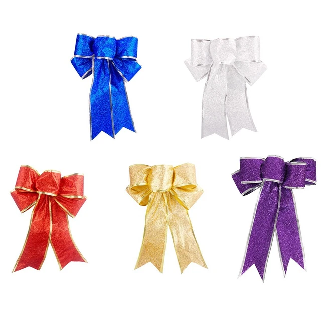 FIOCCO-NODO VIOLA RETRÒ Argento 25x20 Cm Balconi Fiocchi Natalizi ...