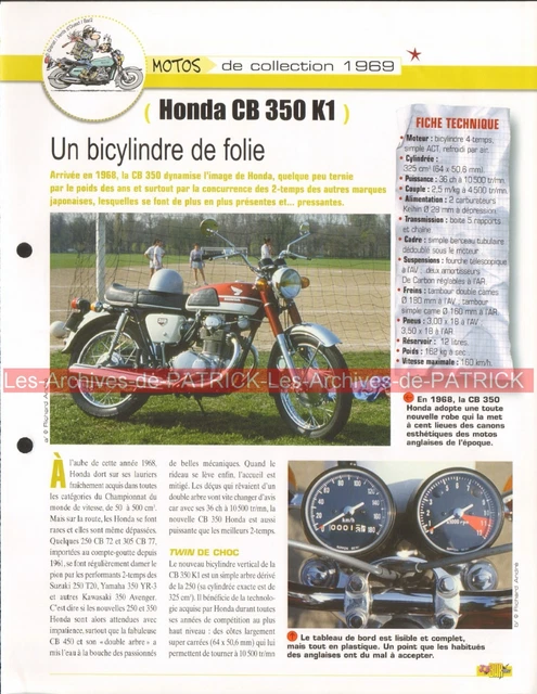 Honda Cb 350 Twin Fiche Technique