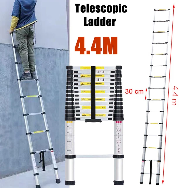 4.4M HEAVY DUTY Portable Multi-Purpose Aluminium Telescopic Extendable ...