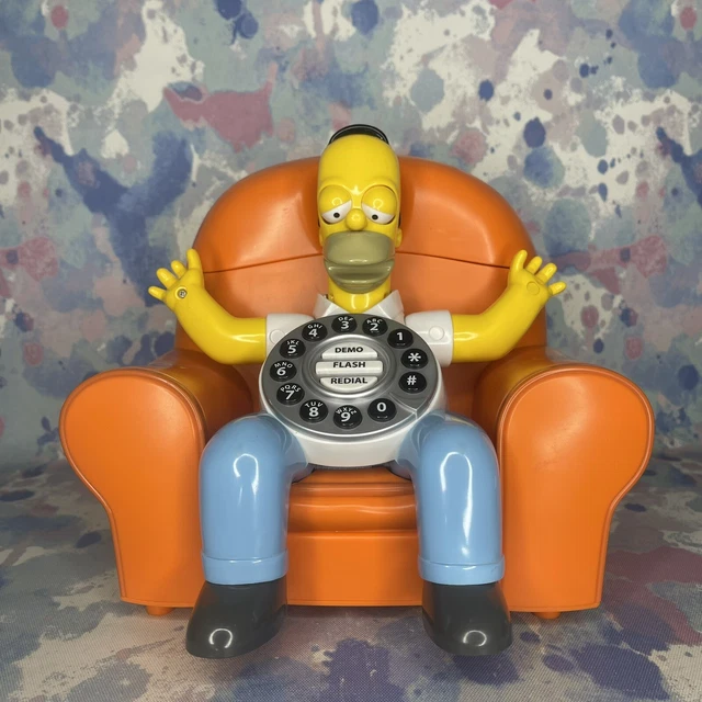 THE SIMPSONS “AT Home” Homer Simpson Animated Phone Vintage Rare 2004 ...