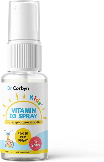 KIDS' VITAMIN D3 Spray - 15ml (Unflavoured) | 400 IU (10ug) per Spray ...