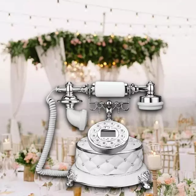 RETRO LANDLINE TELEPHONE Dial Button Phone Old Fashioned European Style ...
