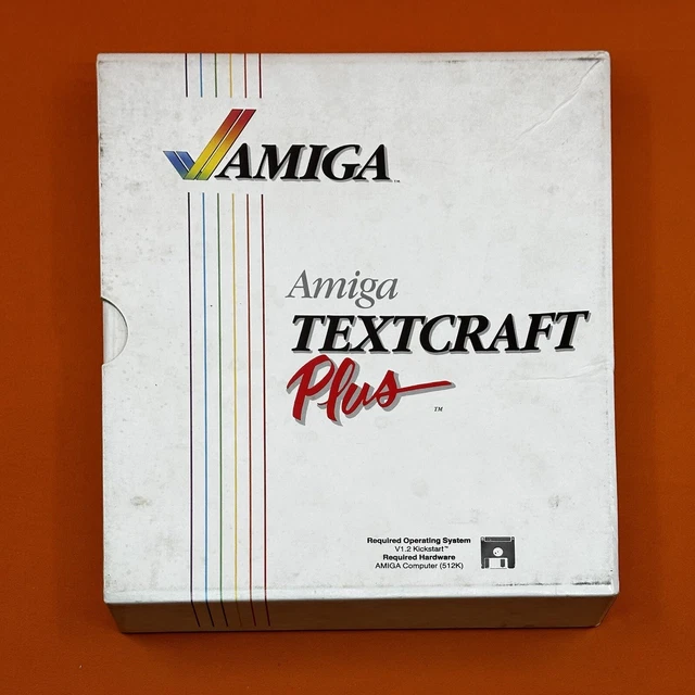 AMIGA TEXTCRAFT PLUS, Box, Binder Manual And Disk For Commodore Amiga ...
