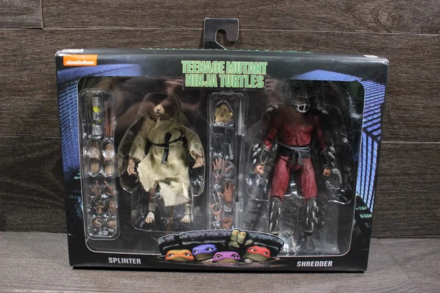 NECA TMNT TEENAGE Mutant Ninja Turtles Splinter Shredder 2 Pack Secret ...
