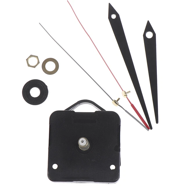 DIY SILENT CLASSIC Black Quartz Watch Wall Clock Mouvement Mécanisme ...