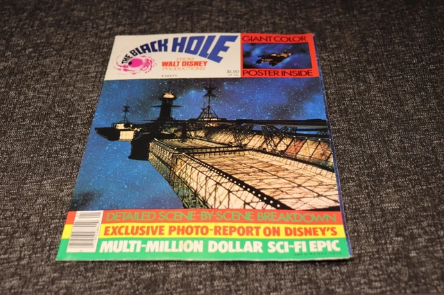 1979 OFFICIAL MOVIE Poster Magazine Disney Sci Fi The Black Hole 22 x ...
