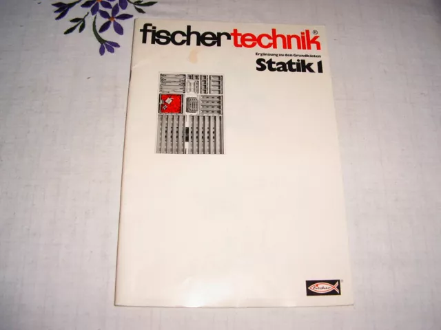 FISCHERTECHNIK BAUANLEITUNGEN/PROSPEKTE, STATIKKASTEN STATIK 1, TOP EUR ...