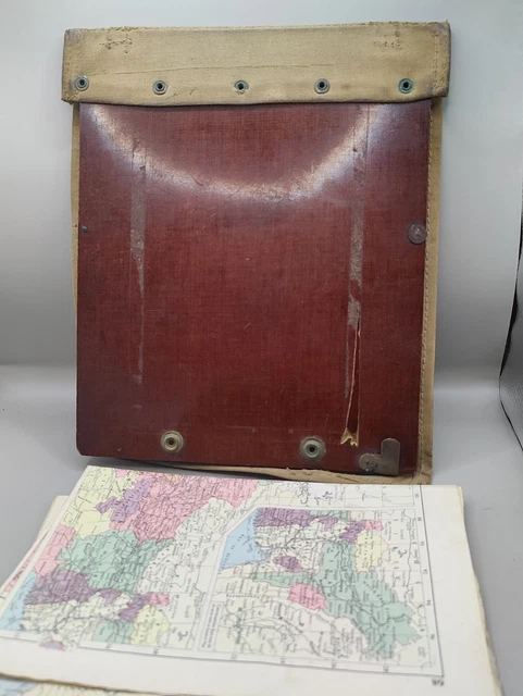 WW2 1941 WARING & Gillow Army Map Case Folder + G Philip Map pages ...