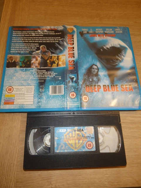 DEEP BLUE SEA VHS Ex Rental Big Box Shark Thriller Tom Jane LL Cool j £ ...