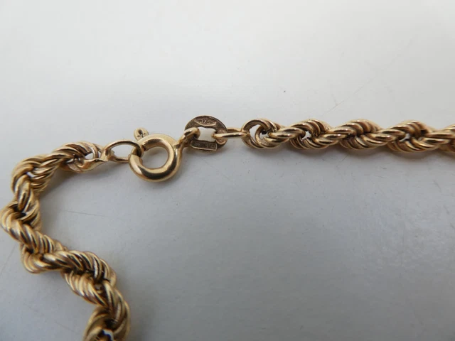 VINTAGE 9 CT 375 Rope Twist Gold Chain Necklace $596.00 - PicClick AU
