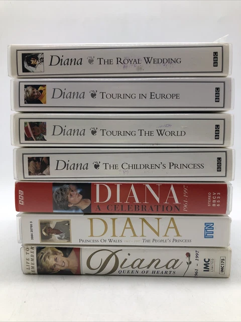 JOB LOT VHS Cassettes x7: Diana Princess Of Wales Documentaries BBC Set ...