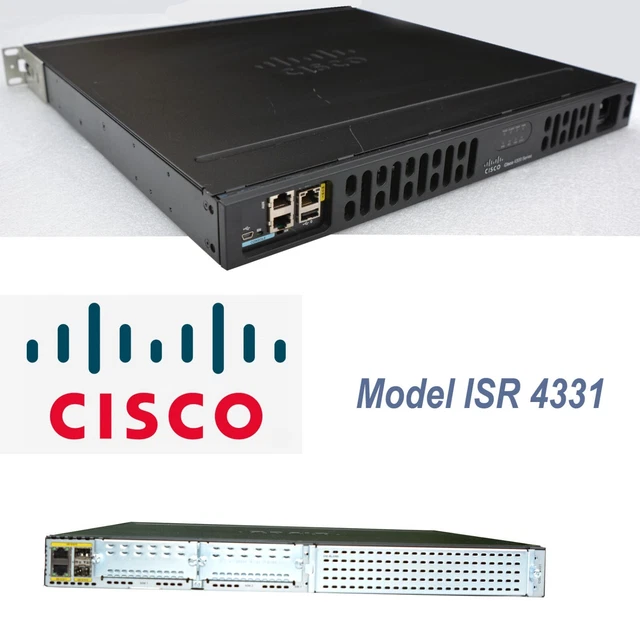 CISCO ISR4331 K9 INTEGRATED SERVICES ROUTER 4 RJ45 4SFP 100-300MBPS 3 ...