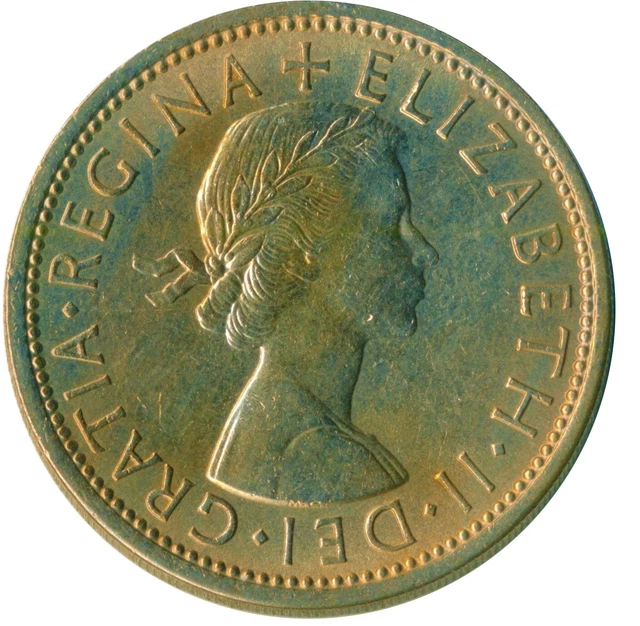 1966 FLORIN TWO Shillings Queen Elizabeth Ii. Unc With Toning #Wt11118 ...