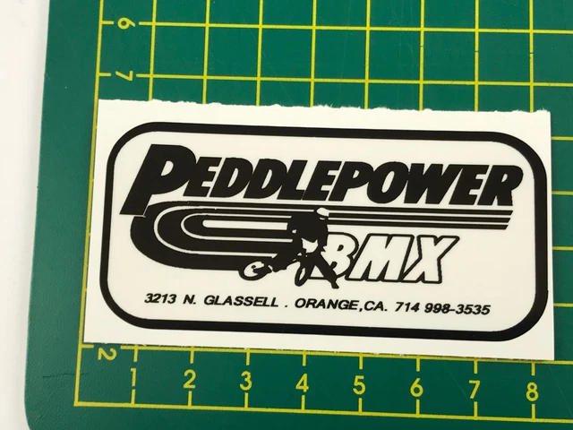 OLD SCHOOL BMX decals stickers peddlepower BMX black on clear $7.00 ...