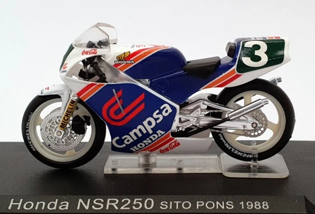 IXO MODELS 1/24 Scale IB03 - Honda NSR250 - #3 Sito Pons 1988 - Blue ...