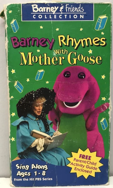 BARNEY & FRIENDS Rhymes Mother Goose VHS Video Tape Sing Along Songs ...