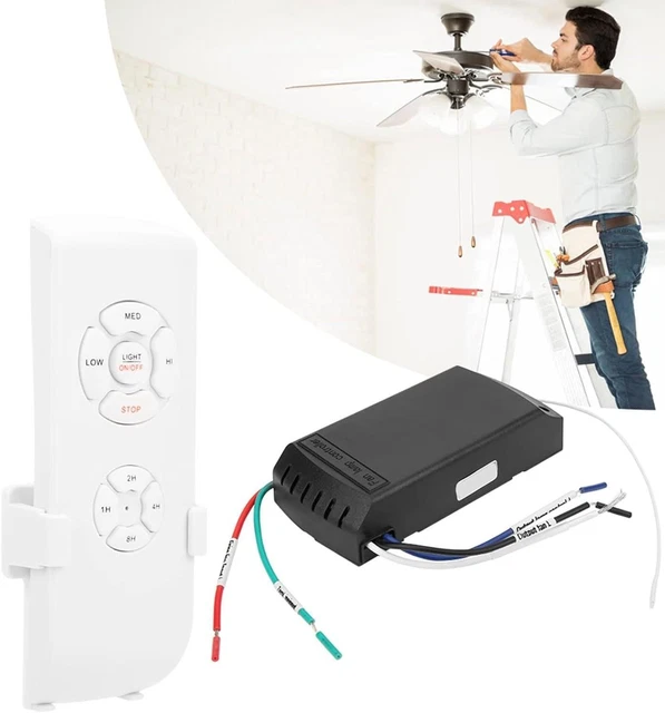 CEILING FAN LIGHT Lamp Controller Wireless Remote Speed Control ...