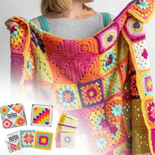 THE GRANNY SQUARE Craft Card Deck: 50 Mix and Match Designs DIY Knitted ...