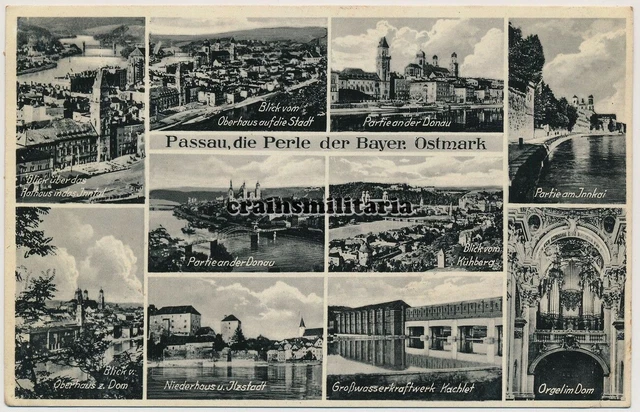 ORIG. FOTO AK Postkarte PASSAU Perle der Ostmark Österreich Feldpost ...