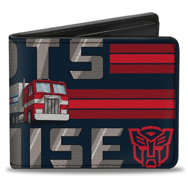 BI-FOLD WALLET TRANSFORMERS Optimus Prime ROBOTS IN DISGUISE Icons Blue ...