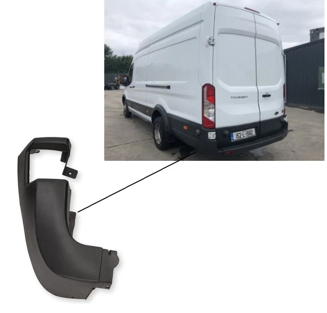 FOR FORD TRANSIT MK8 REAR BUMPER END CORNER CAP FOR LEFT PASSENGER SIDE ...
