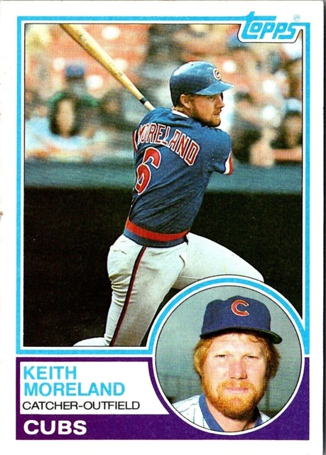 CARTE DE BASEBALL 1983 Topps Keith Moreland #619 Chicago Cubs EUR 2,21 ...