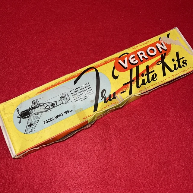 VERON FOCKE WULF 190 Rubber Powered Aeroplane Plane Flying Model Tru ...