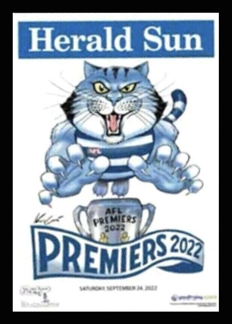 GEELONG CATS 2022 Afl Premiers Poster Mark Knight Premiership Weg ...