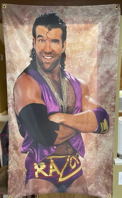 WWF RAZOR RAMON WCW Scott Hall 5ft Flag nWo the Outsiders wrestling ...