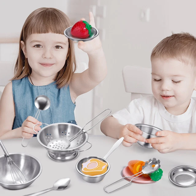 HOME CORNER ROLE Play Kids Kitchen Educational Utensils Child £18.99 ...
