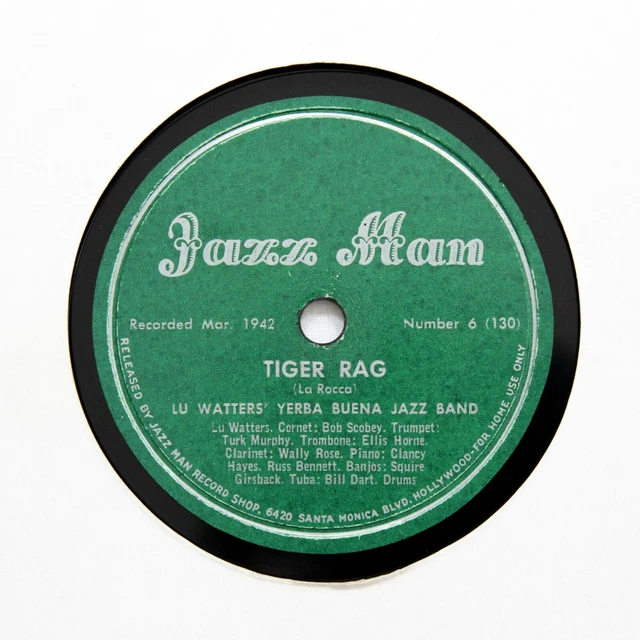 LU WATTERS YERBA BUENA JAZZ BAND "Tiger Rag" JAZZ MAN 6 [78 RPM] EUR 14 ...