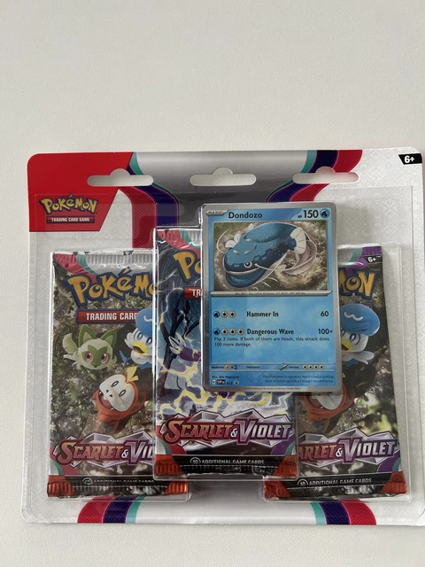 POKÉMON TCG: SCARLET and Violet Base Set 3 Pack Triple Blister Dondozo ...